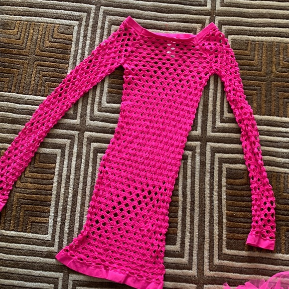 tanco | Tops | Hot Pink Mesh Top Burning Man | Poshmark